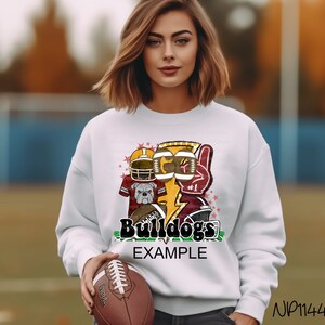 Maroon and Gold Football PNG: Go Team Spirit, Sublimation Design ...