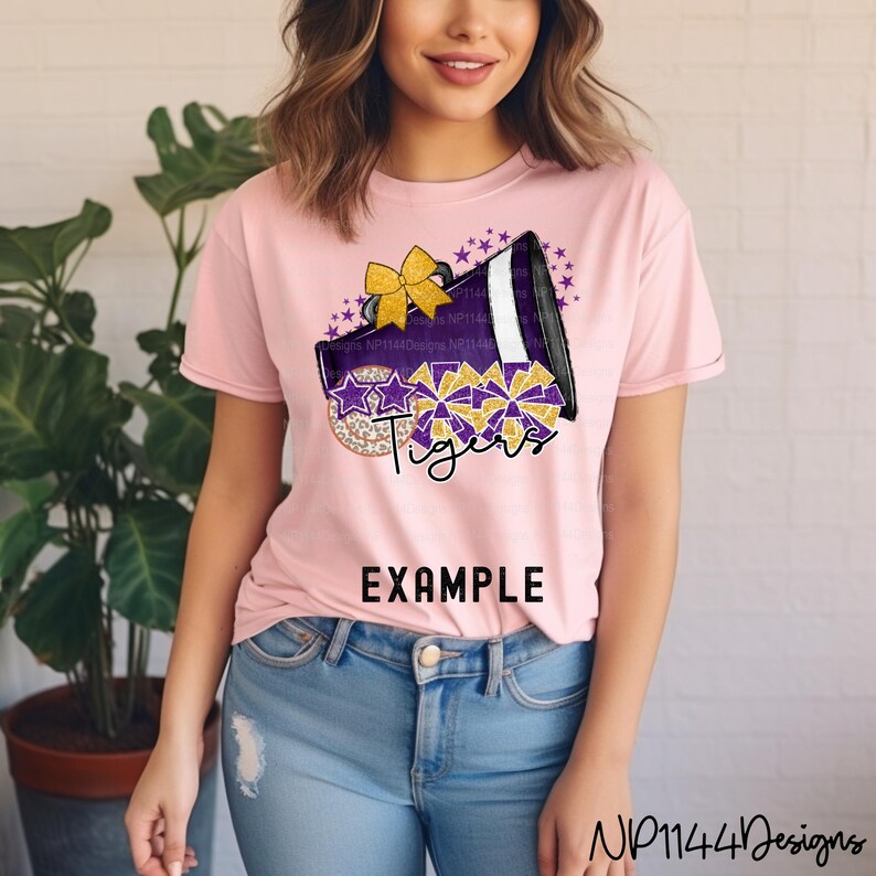 Purple and Gold Cheer Design: Team Spirit PNG (digital Download) - Etsy