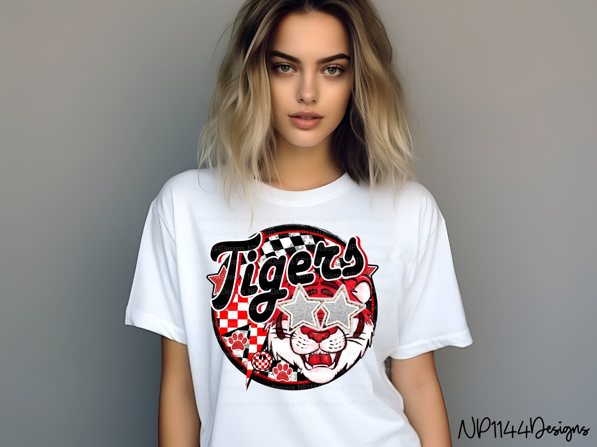 Tigers Preppy Mascot PNG: Red Team Spirit, School Mascot Design ...