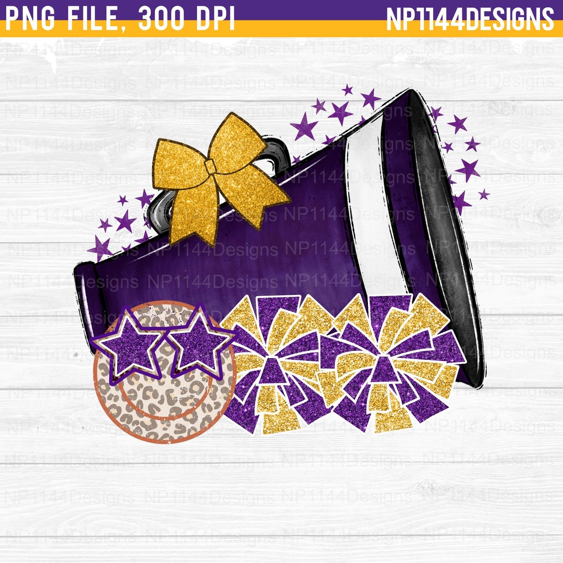 Purple and Gold Cheer Design: Team Spirit PNG (digital Download) - Etsy