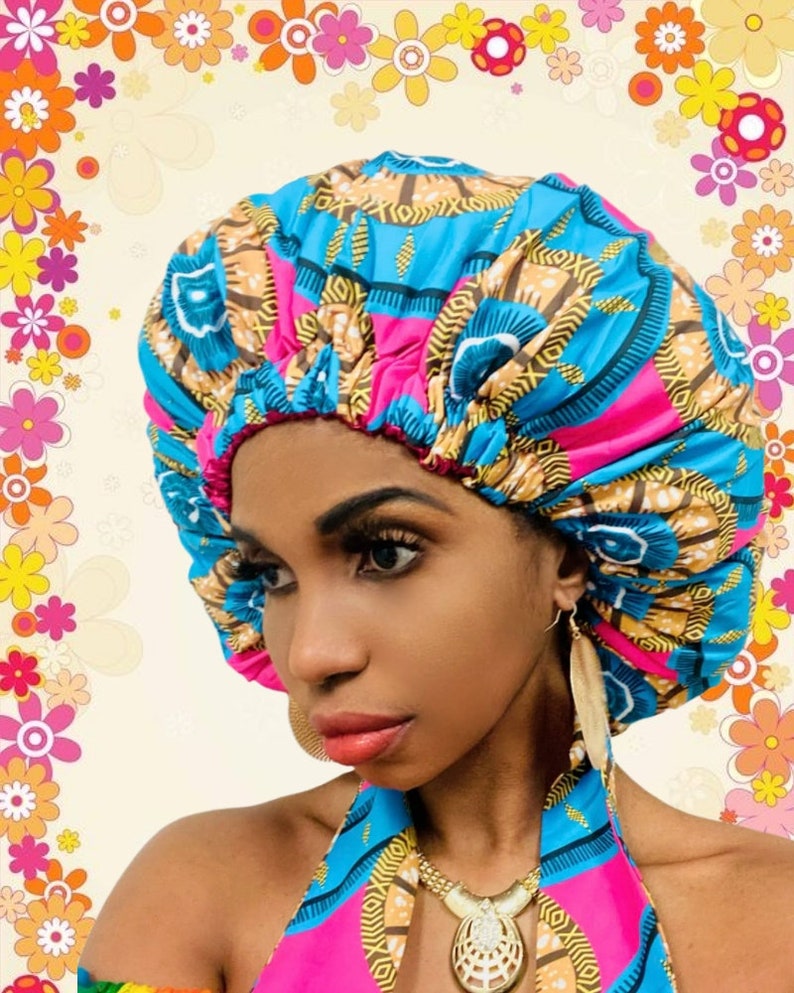 Cristoli Satin Lined Sleeping Bonnet African Headwrap Turban | Etsy