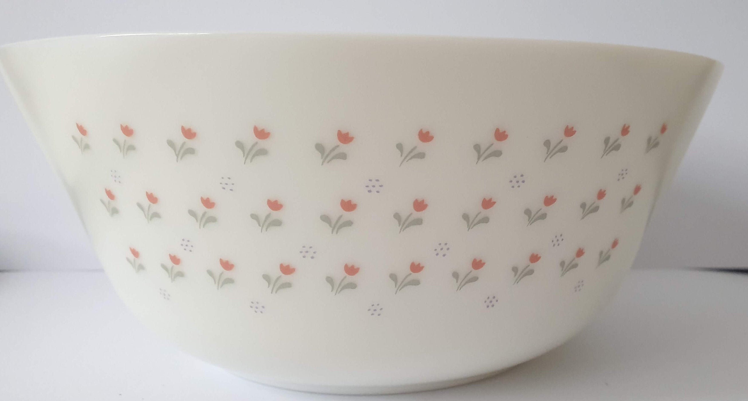 Pyrex Laura Large Bowl, Pyrex Salad Bowl, Pyrex Serving Bowl, Vintage ...