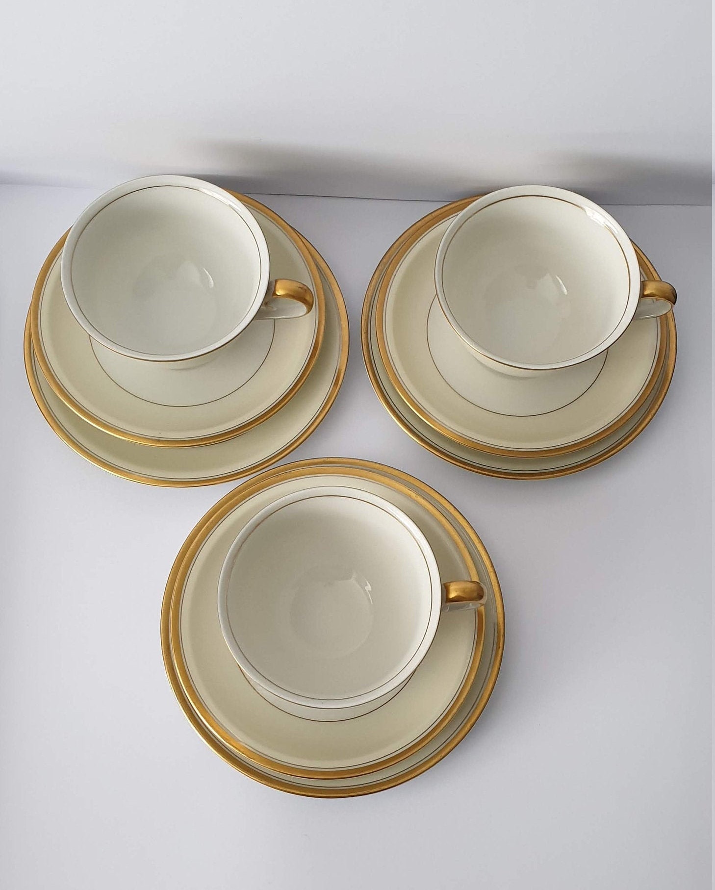 Japanese Meito Ivory Teacup Trios X3, Meito China, Japanese Tea Cup ...