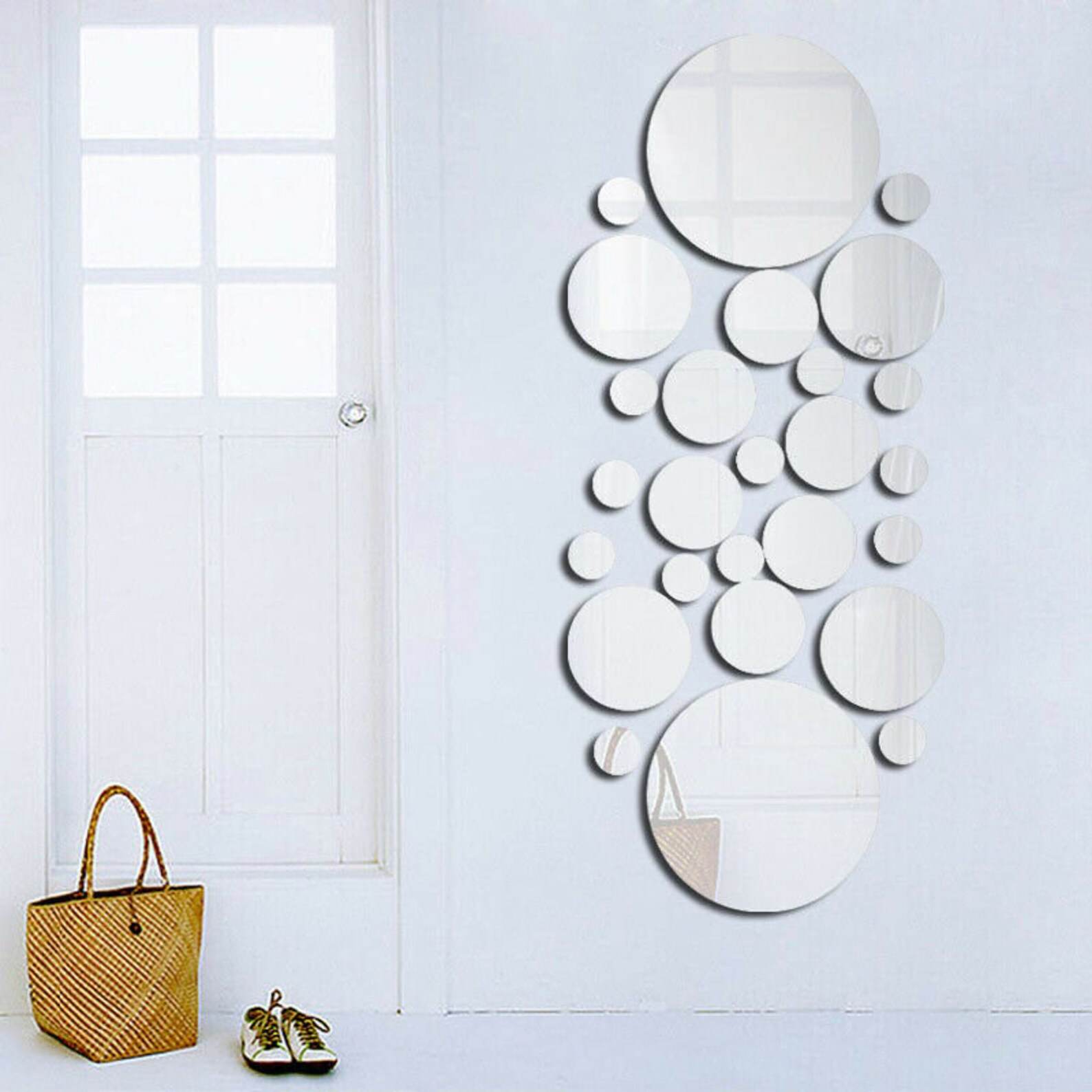 26pcs Mirror Circle Wall Sticker Set Round Acrylic Mirror Wall - Etsy