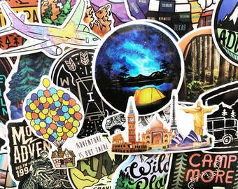 Adventure Sticker Pack Adventure Stickers Vacation Stickers - Etsy