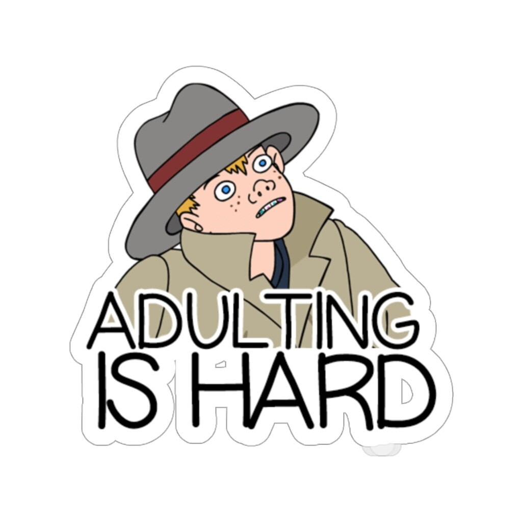 Adulting is Hard Sticker, Bojack Horseman Sticker, Custom Monogram ...