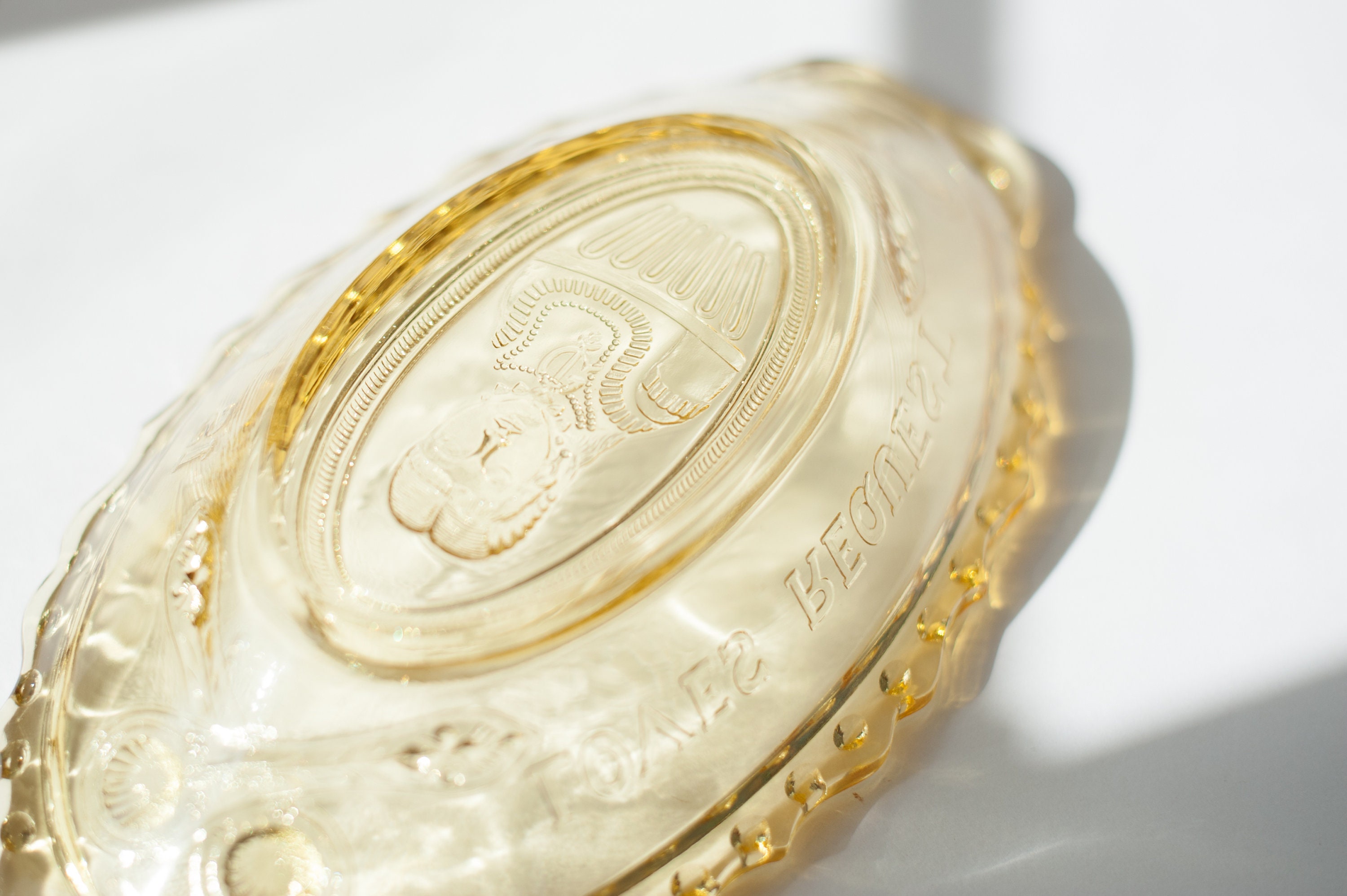 Vintage Amber Glass Pickle Dish - Etsy