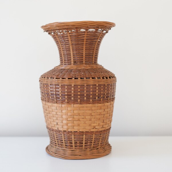 Rattan Vase - Etsy