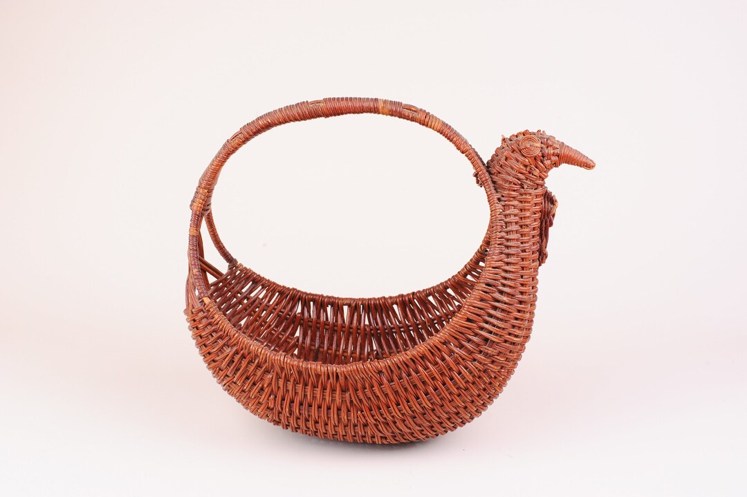 Vintage Bird Basket - Etsy