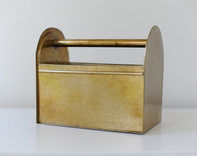 MCM Gold Brass Wire Mesh Mail Letter Holder Basket Caddy Vintage '60s ...