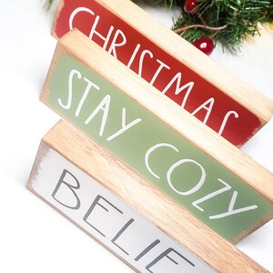 Christmas Tiered Tray Decor Wooden Block Signs Christmas - Etsy