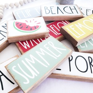 Summer Tiered Tray Decor Summer Signs Wooden Block Signs Summer Shelf ...