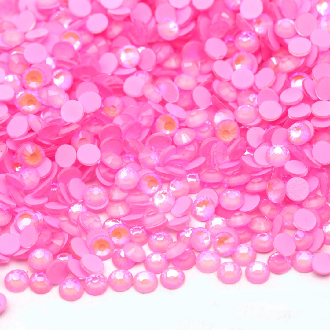 Pink Luminous Glass Rhinestones - Etsy