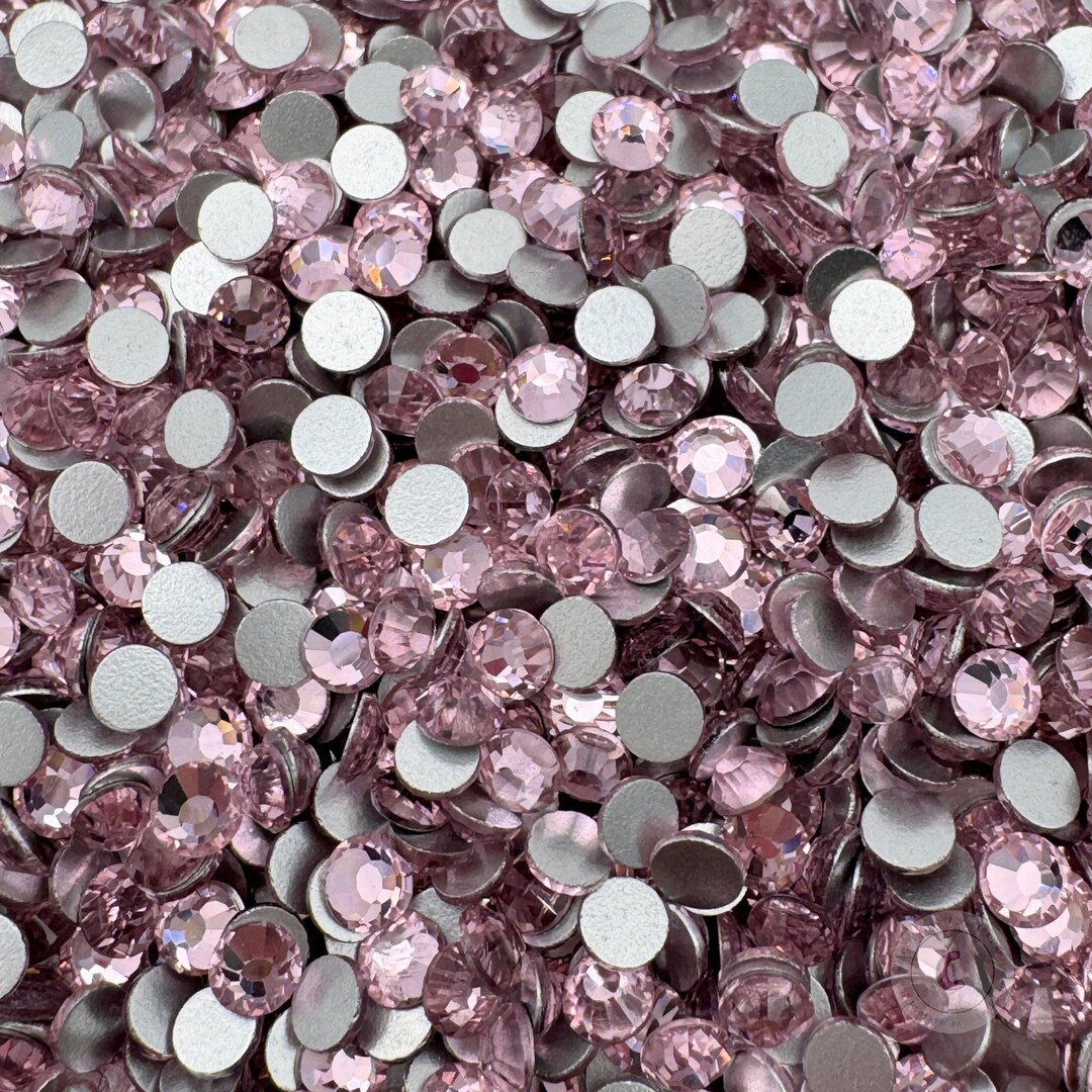 Light Rose Glass Flatback Rhinestone - Etsy