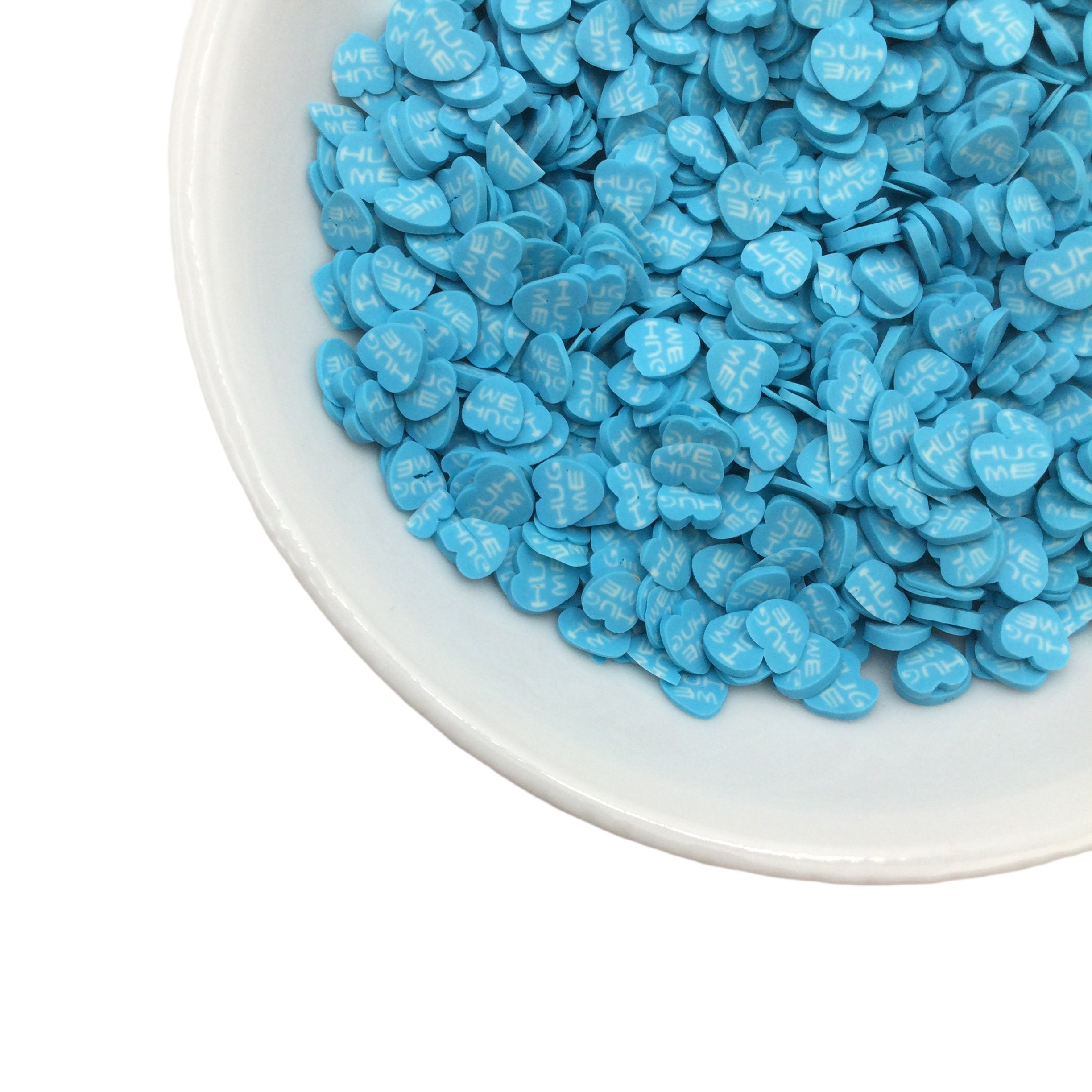 BLUE CONVERSATION HEARTS Polymer Clay 20g Box Fake Sprinkles - Etsy