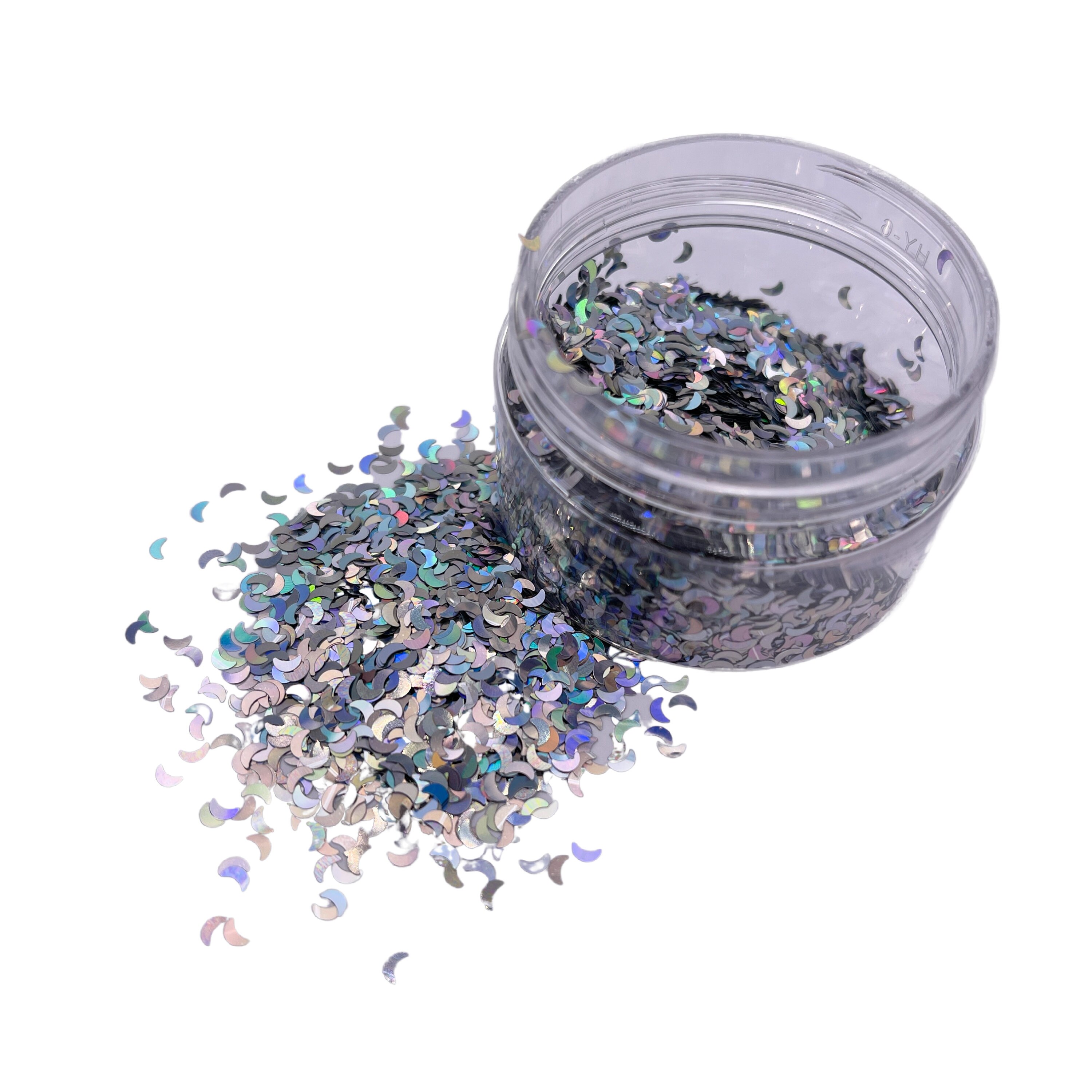 Silver Moon Shape Loose Glitter Shape Glitter Polyester - Etsy