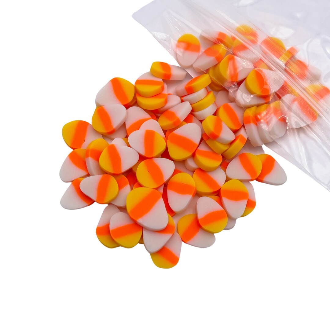 Large Candy Corn Polymer Clays, Halloween Polymer Clay Slices, Fake ...
