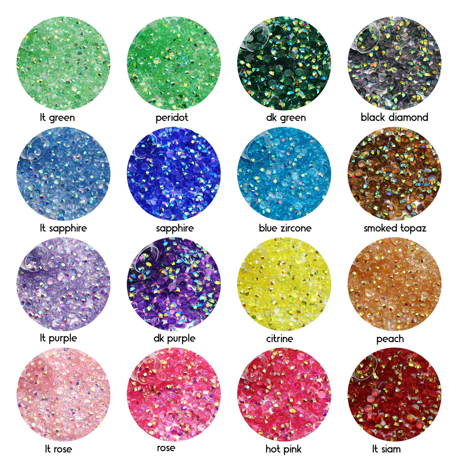 1000pcs Transparent Resin Rhinestones - Etsy