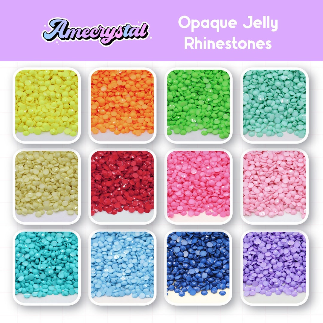 CLOSEOUT - Bulk Opaque Jelly Rhinestones, Resin Rhinestones, Bulk ...