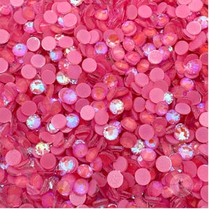 Pink Luminous Glass Rhinestones - Etsy
