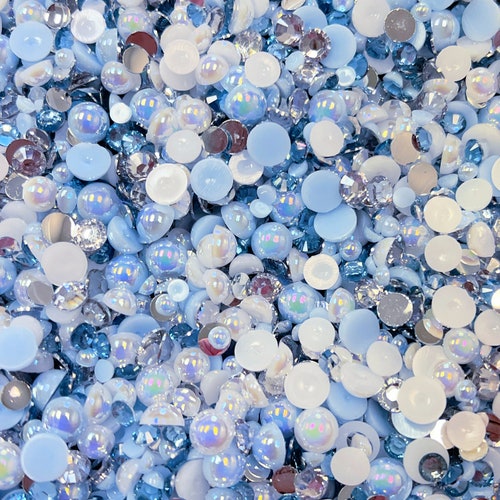 Lt Amethyst Pearl Mix Flatback Pearls and Rhinestone Mix - Etsy