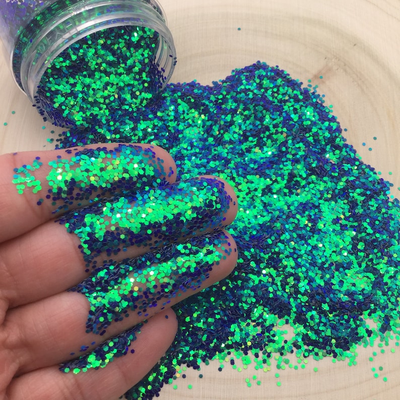 BLUE COLOR SHIFT Chunky Glitter Mix Loose Glitter Polyester - Etsy