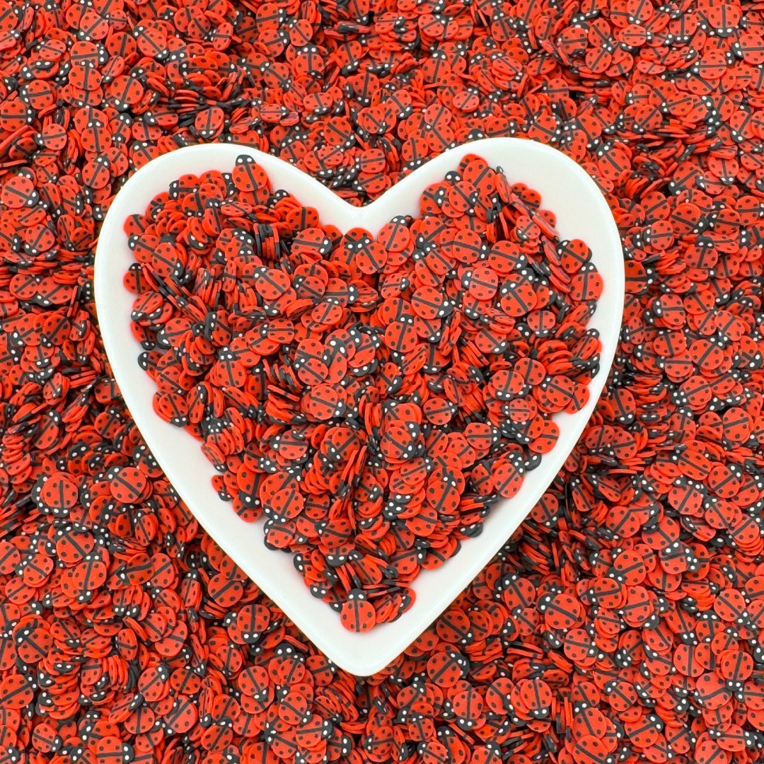 Ladybug Polymer Clay Slices, Spring Polymer Clays, Fake Sprinkles, Clay ...