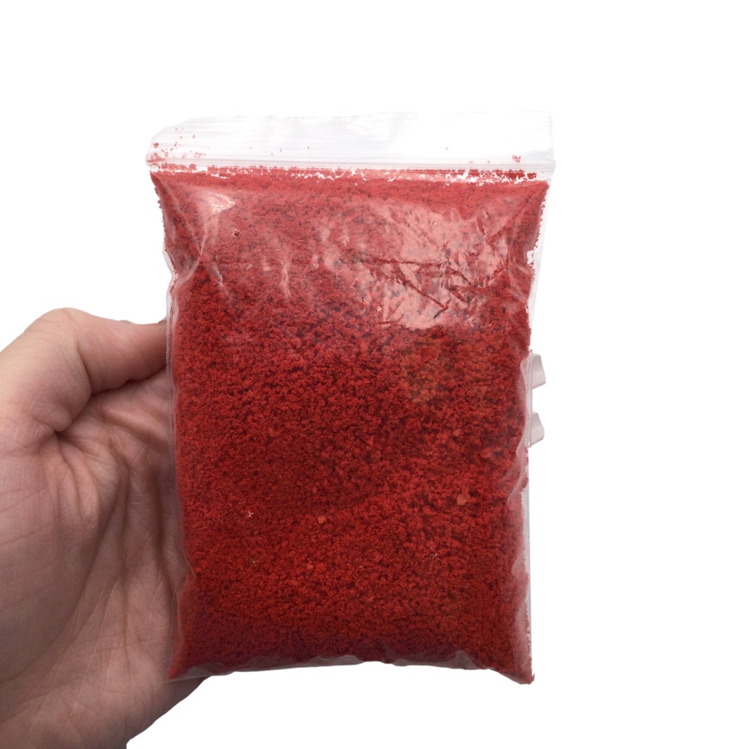 20g Red Foliage Sponge Powder, Moss Material Soft Sponge, Fake Powder ...