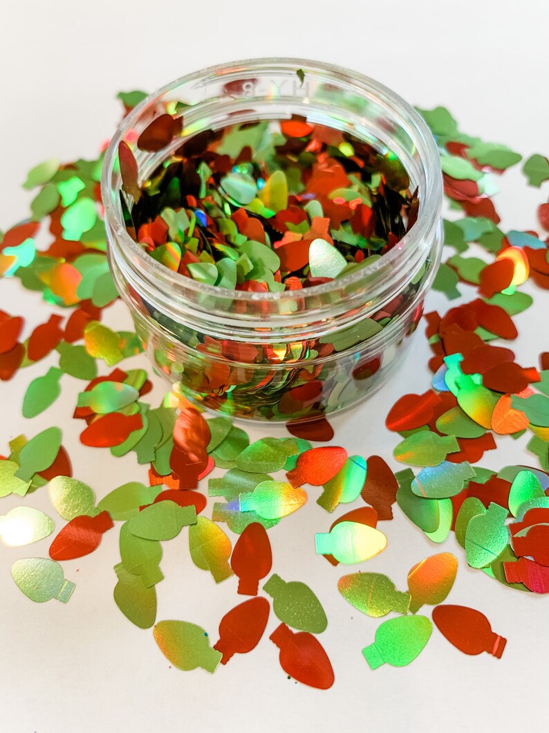 Christmas Lights Shape Loose Glitter, Shape Glitter, Polyester Glitter ...