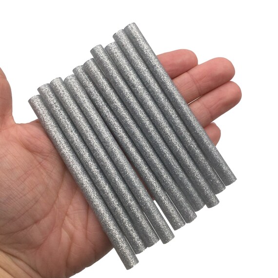 10 Glitter Silver Glue Sticks Glue Sticks for Drippy Deco - Etsy