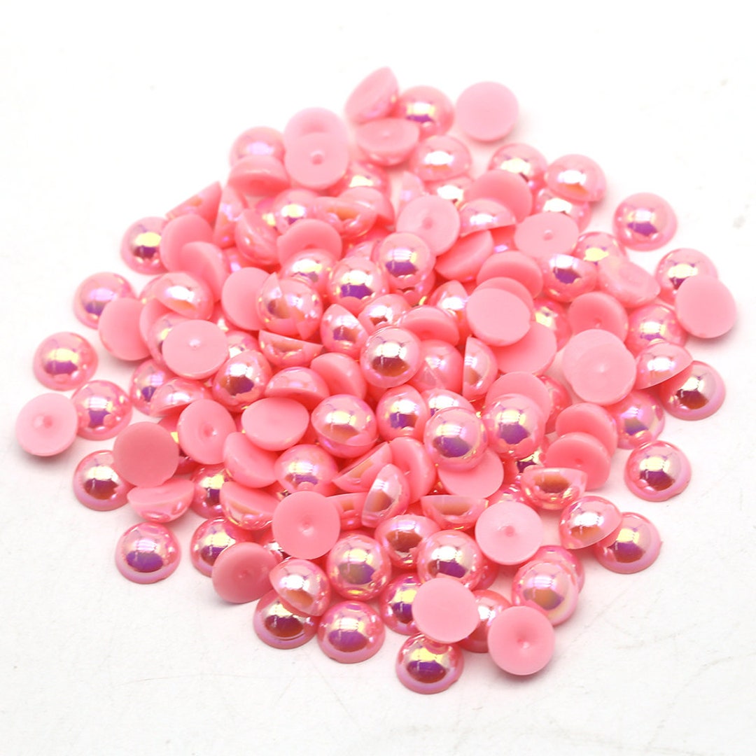 Light Pink AB Flat Back Pearls, Choose Size 4mm, 5mm, 6mm, 8mm, Not ...
