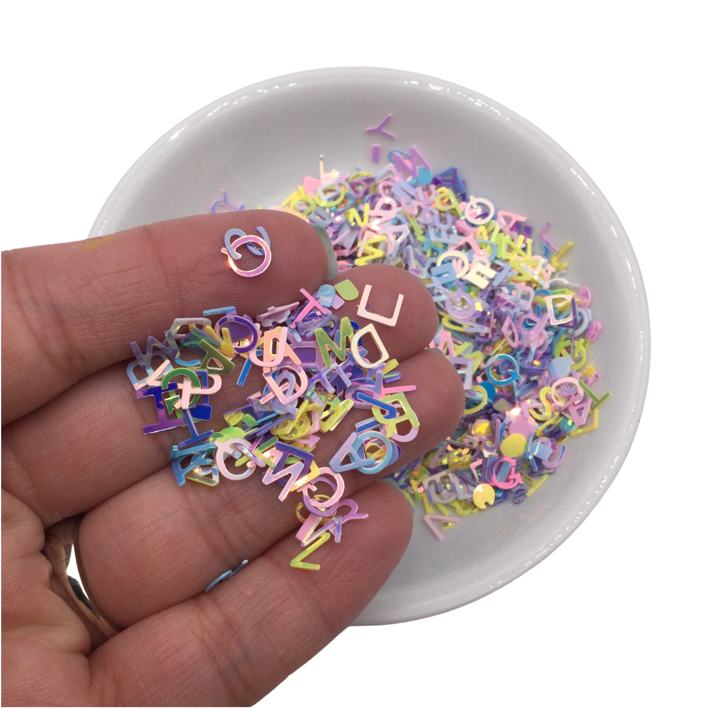 Pastel Color Mixed Letter Shaped Chunky Glitter Mix 10 Grams - Etsy