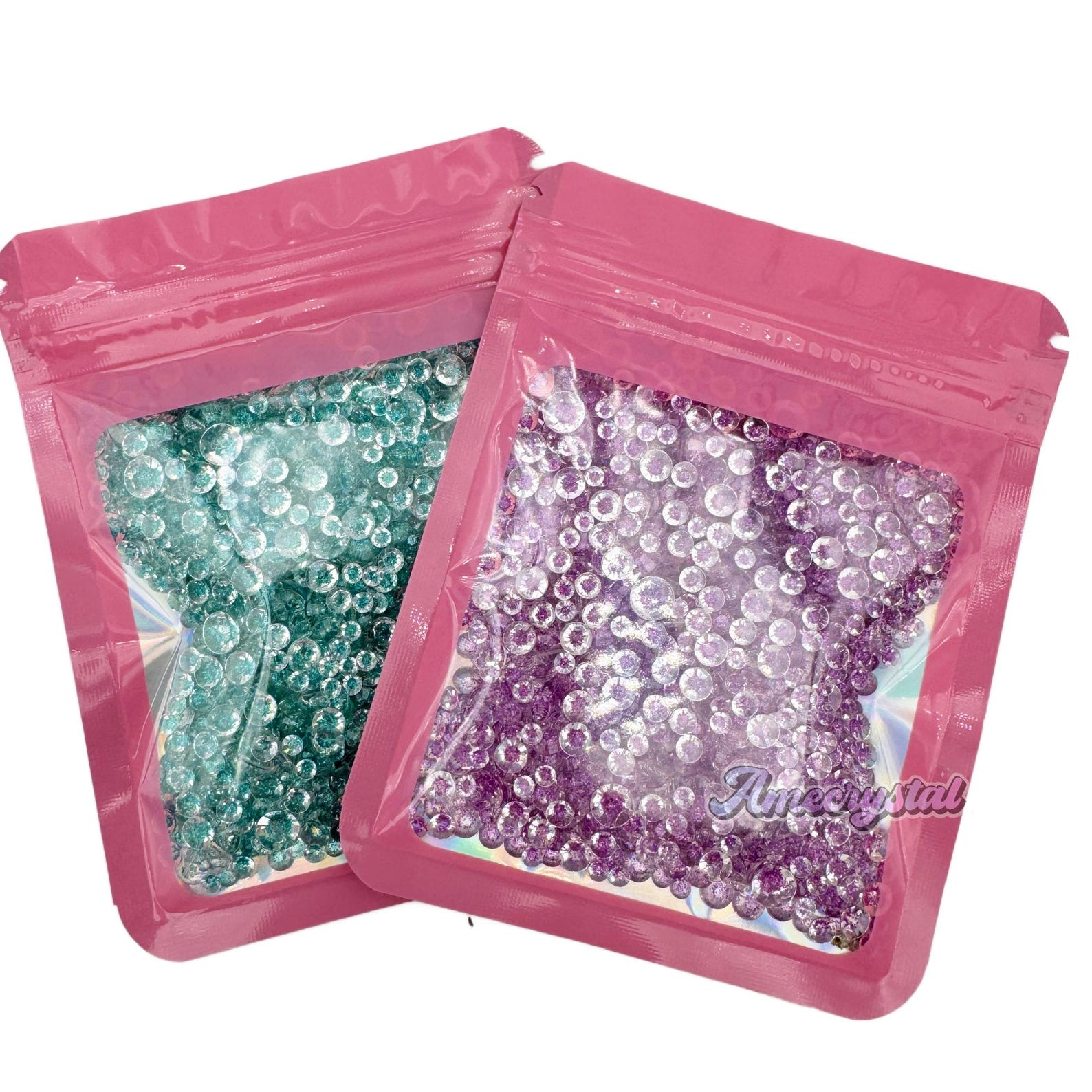 Light Blue Translucent Glitter Resin Rhinestone Mixed Sizes- 1500pcs - Etsy