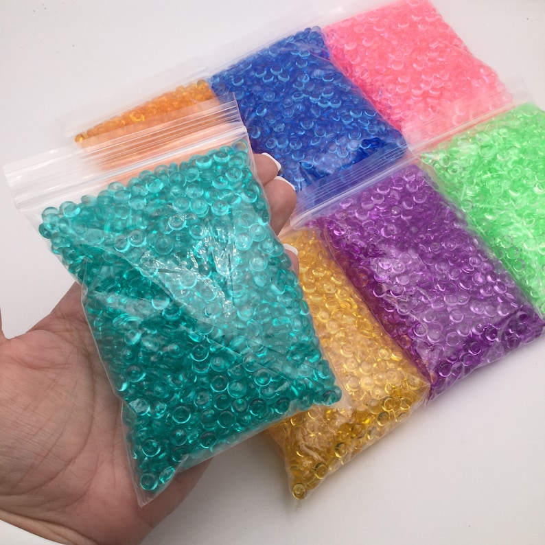 100g Pink Fishbowl Beads Beads for Crunchy Slime Slushie - Etsy