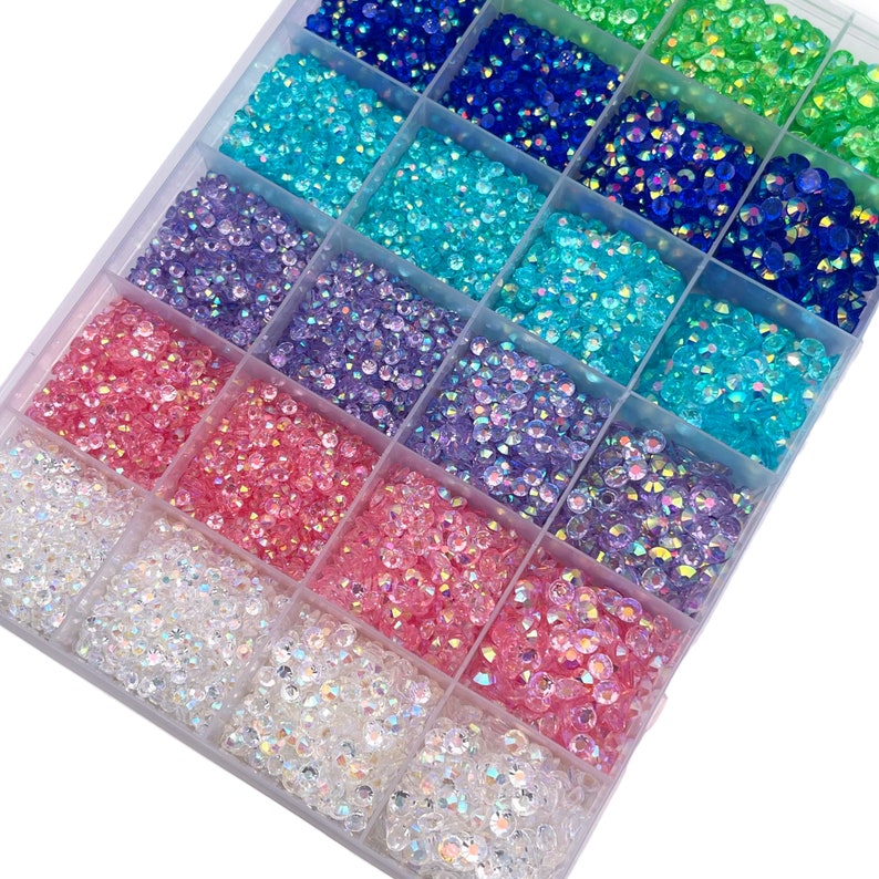 Mixed Color Transparent Rhinestone Box Starter Bling Kit - Etsy