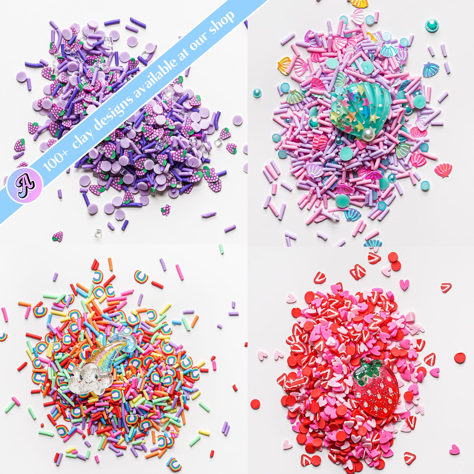 Lime Polymer Clay Slices, Fruit Clays, Fake Sprinkles, Clay Slices for ...