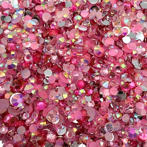 Pink Sweetheart Resin Rhinestone Mix - Etsy