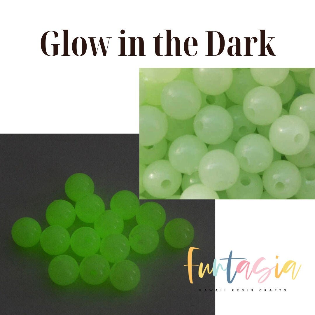 50 Glow in the Dark Beads 10mm Bubble Gum Beads Chunky - Etsy