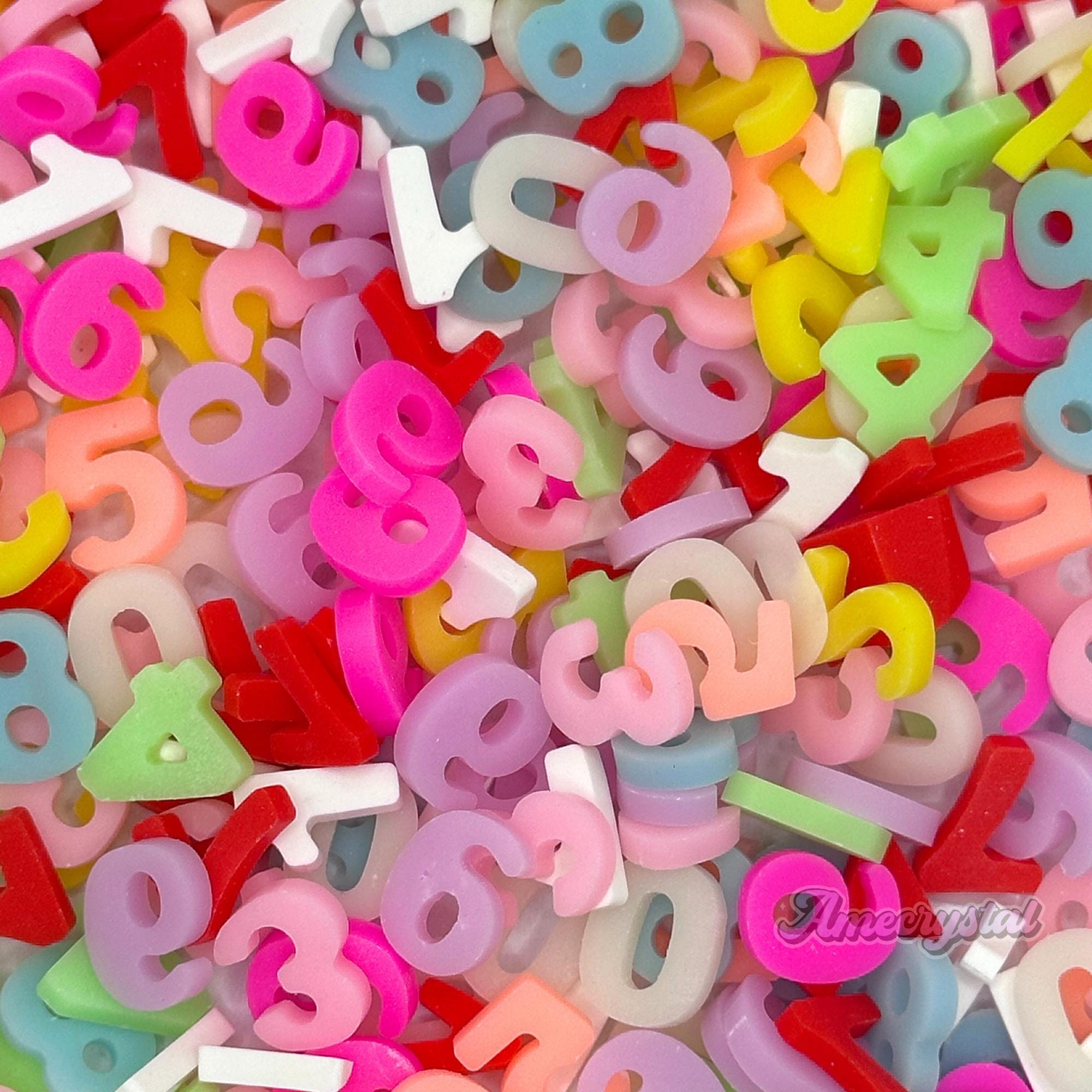 Numbers Polymer Clay Sprinkle Mix, Fake Sprinkles, Clay Slices for Nail ...