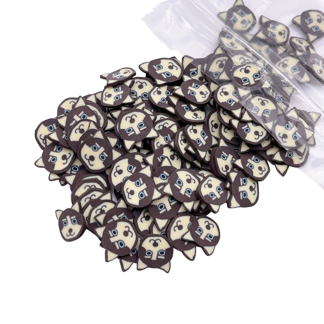 Husky Polymer Clay Slices, Nail Art, Slime Sprinkles - Etsy
