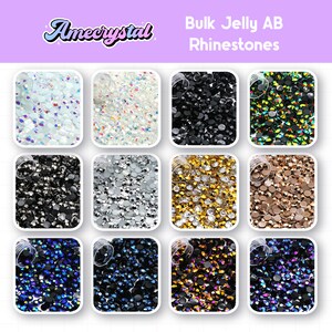 BULK Jelly Resin Rhinestones 5000pcs/3000pcs, Choose Size and Color ...