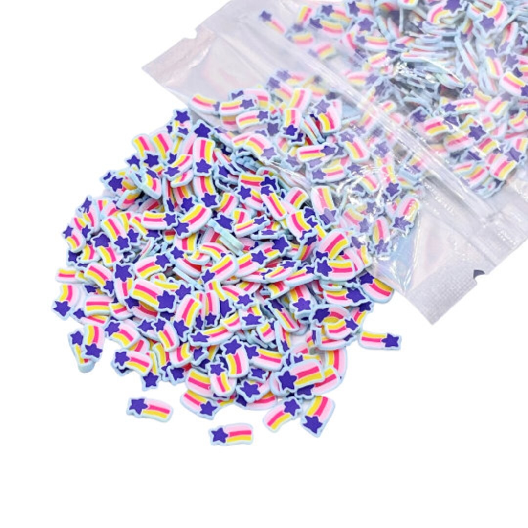 Shooting Star Clay Slices, Polymer Clay Slices, Fake Sprinkles, Jimmies ...