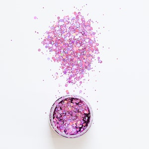 Pretty in Pink Chunky Glitter Mix, Loose Glitter, Polyester Glitter ...