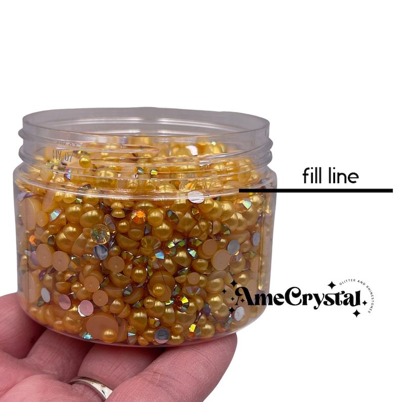 BULK 4oz Pearl Mix Jars Flatback Pearls and Rhinestone Mix - Etsy