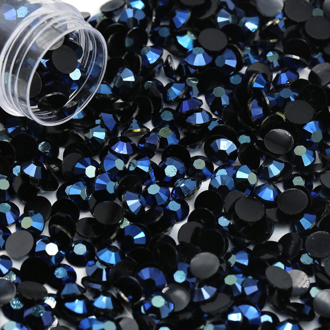 Navy Blue AB Jelly Flatback Resin Rhinestones Pack of 1000, Choose Size ...