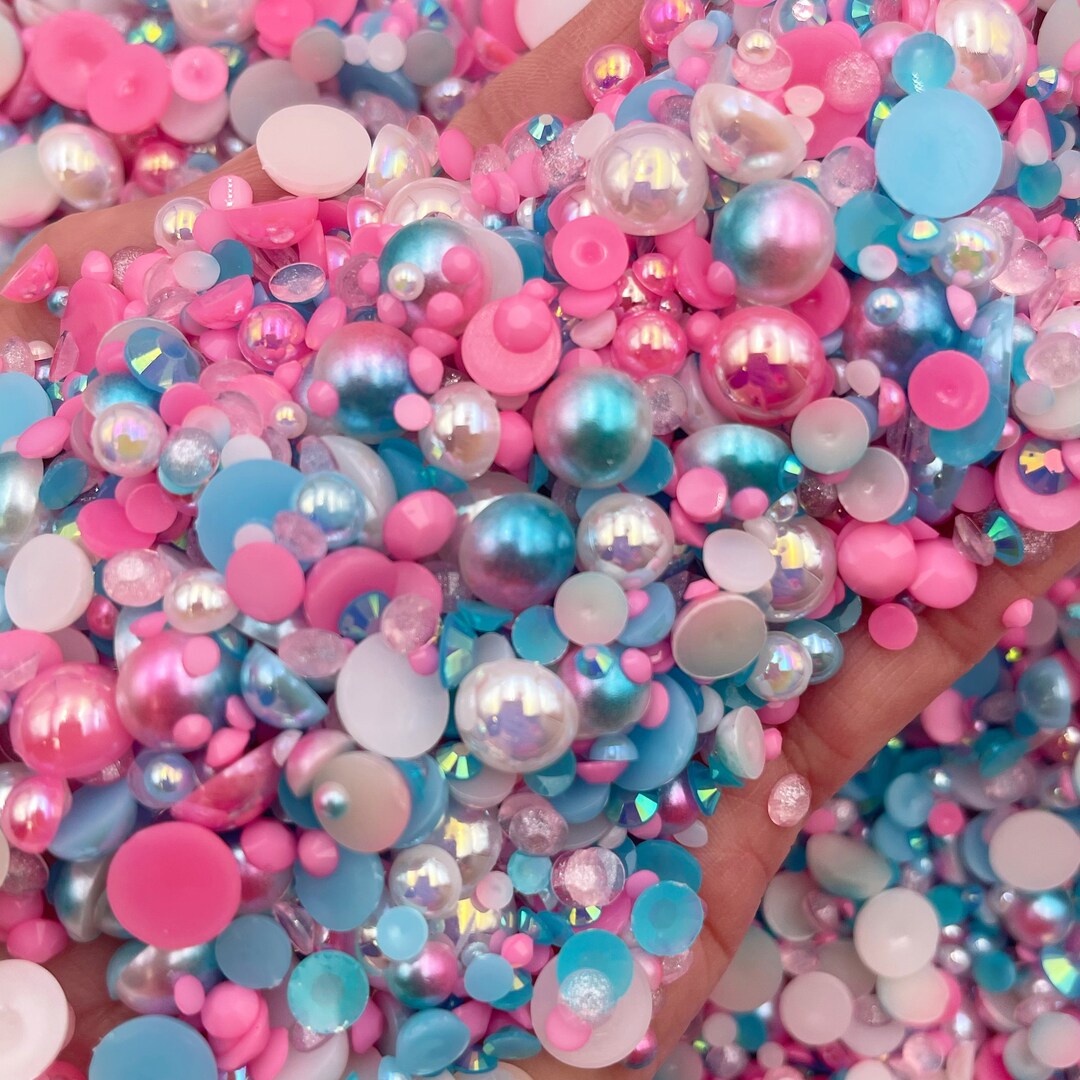 Pinkalicious Pearl Mix, Flatback Pearls and Rhinestone Mix, Sizes Range ...