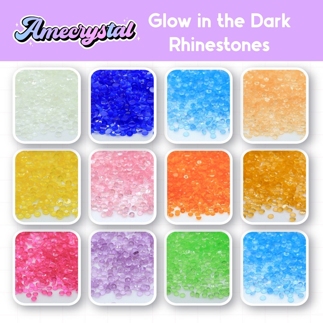 Glow in the Dark Resin Rhinestones Bulk 5000pcs, Luminous Rhinestones ...