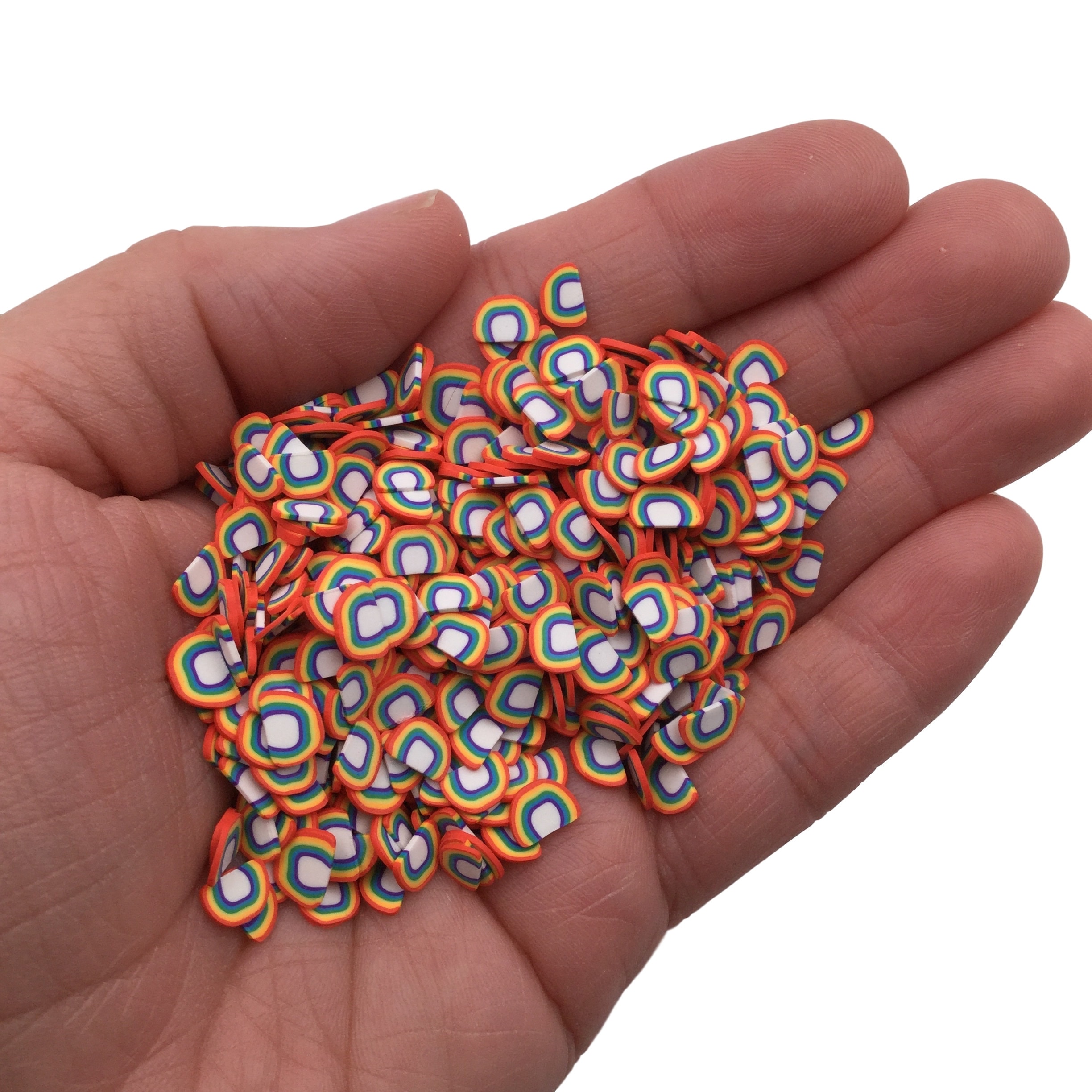 RAINBOW Polymer Clay Slices Fake Sprinkles Clay Slices for | Etsy