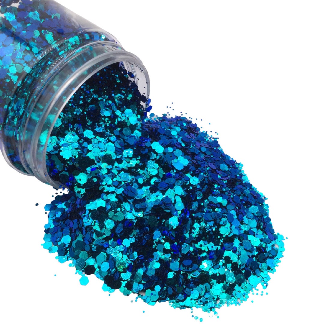 SIREN BLUE Color Shift Chunky Glitter Mix, Loose Glitter, Polyester ...