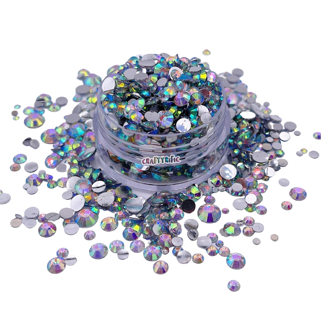 Clear AB Mixed Sizes Resin Rhinestones 2000 Pieces, Sizes Range 2MM-6MM ...